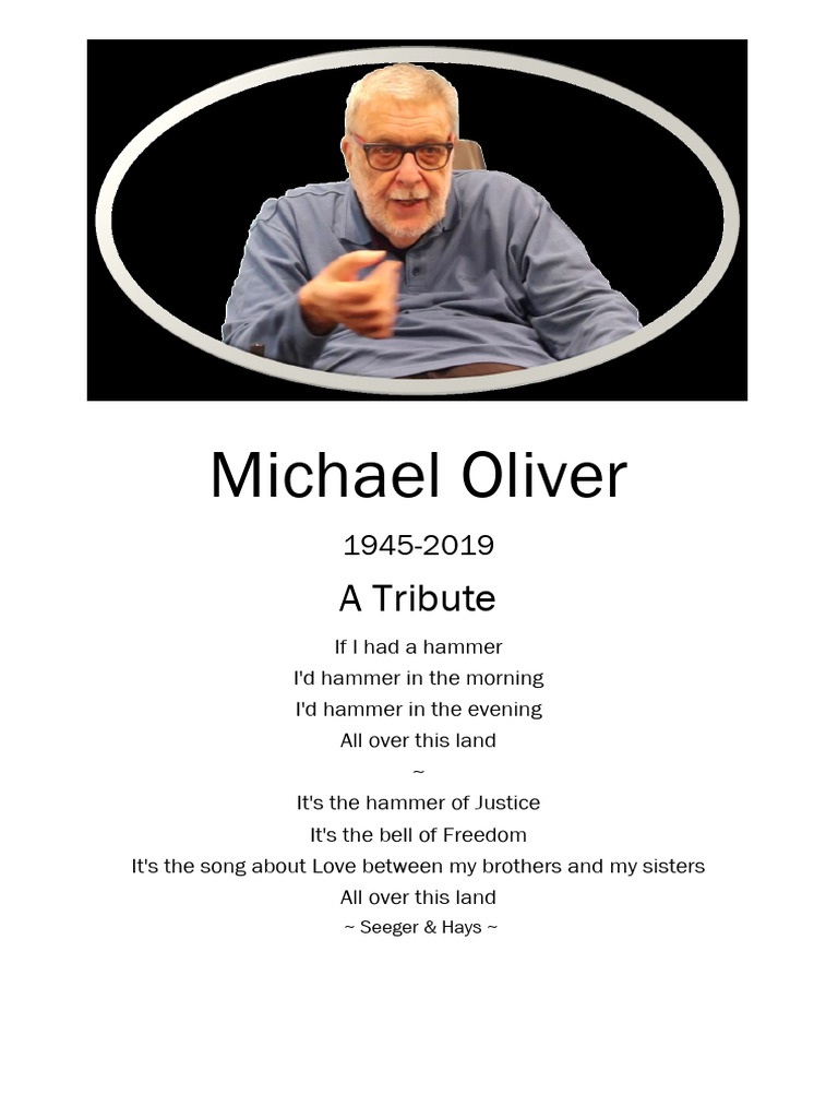 Michael Oliver: Disability Studies Pioneer | PDF | Disability | Liberal ...