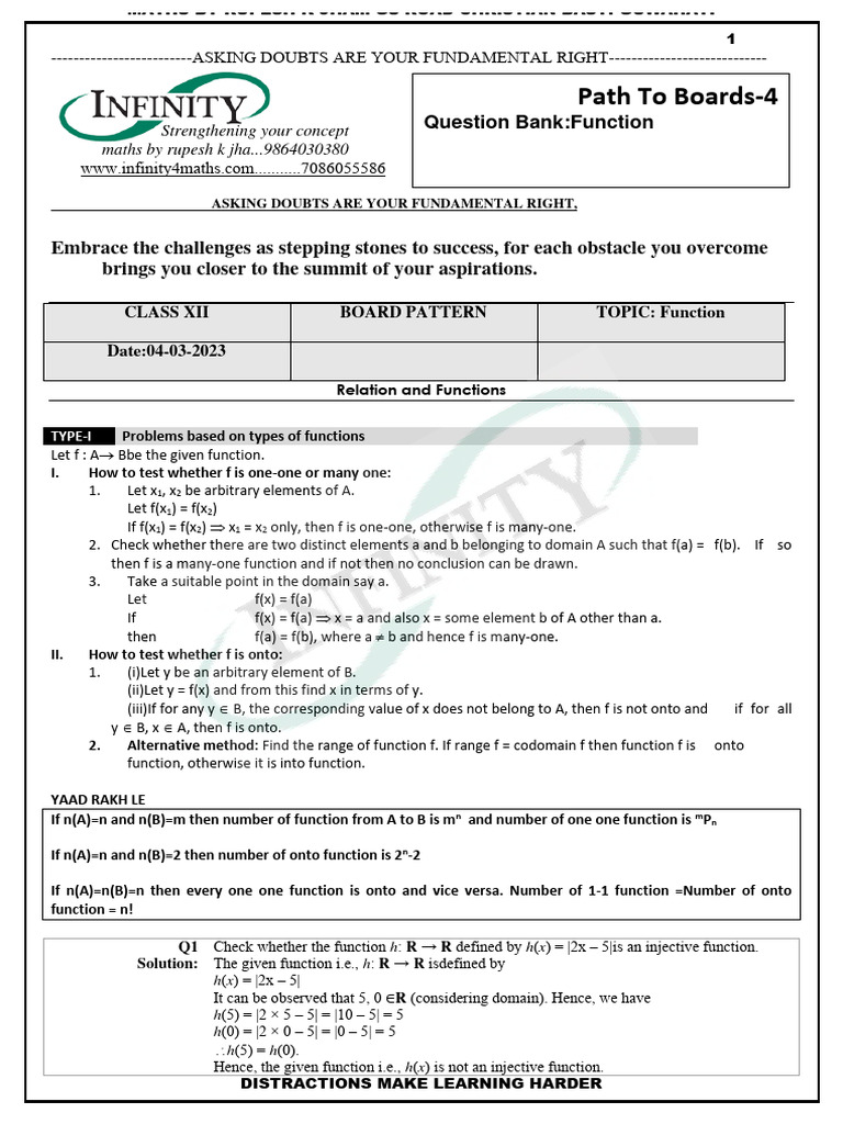 4 Path To Boards-4 (Function) | PDF | Function (Mathematics) | Mathematical Relations