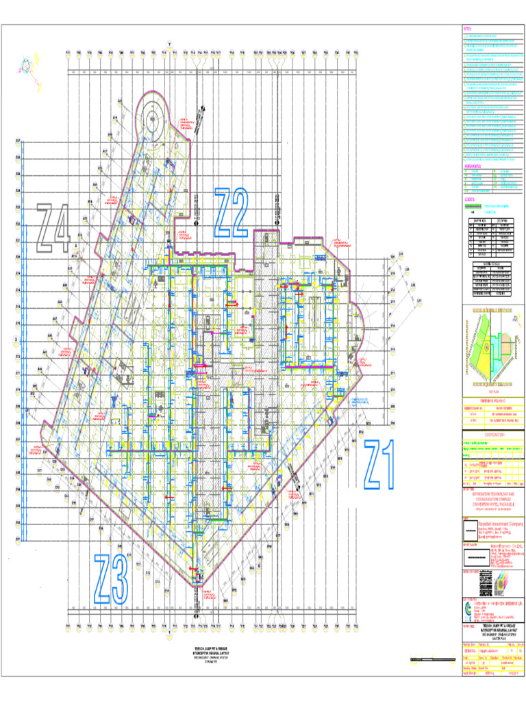 01 Trench Layout - 3rd Basement Drainage System Sheet 01 (Master Plan) | PDF