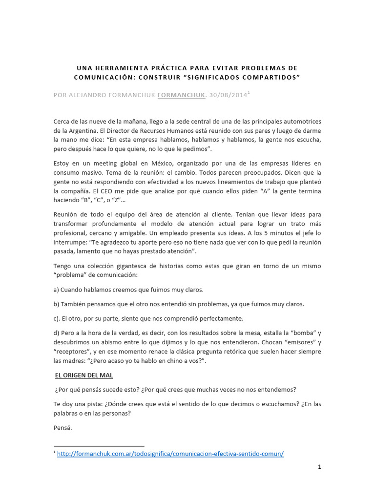 Construir Significados Compartidos | PDF | Business | Verdad