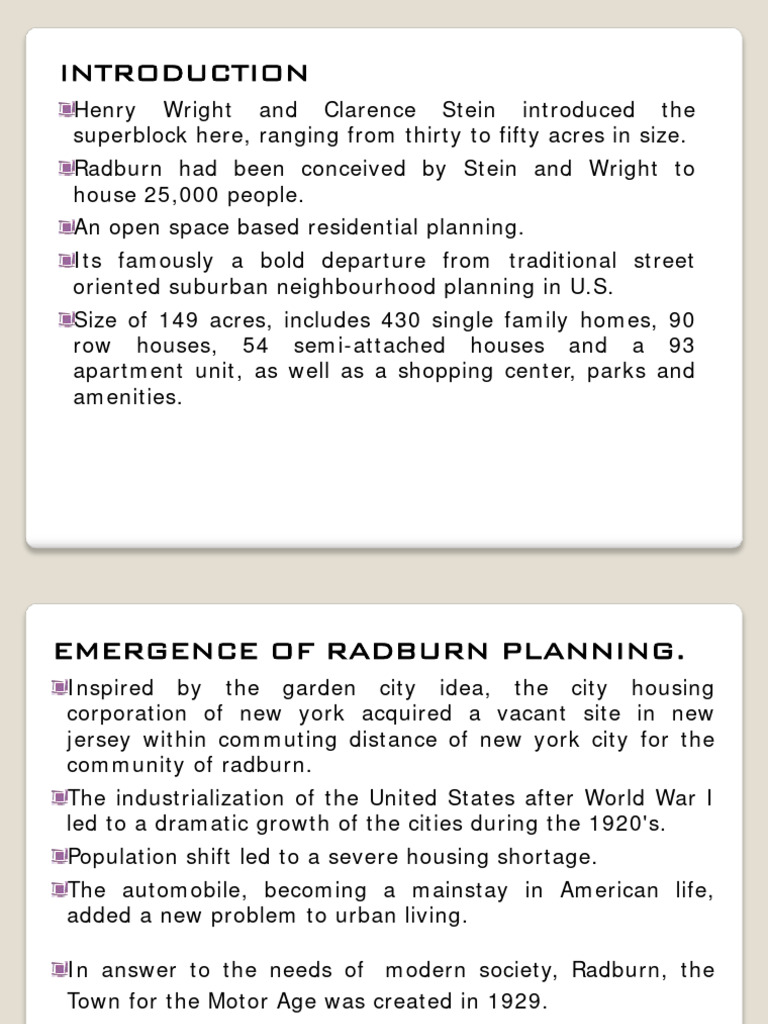 Radburn Layout | PDF | Planning | Road Transport