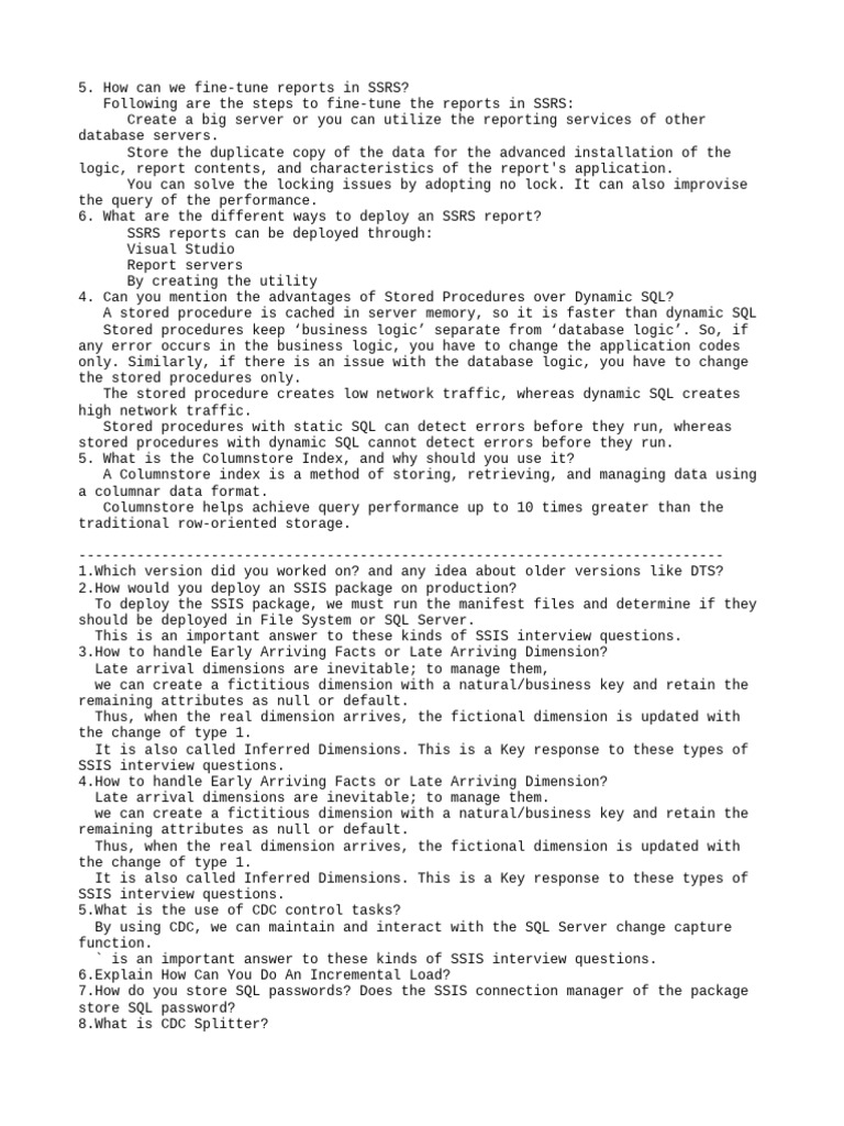 exam_questions | PDF | Microsoft Sql Server | Database Index