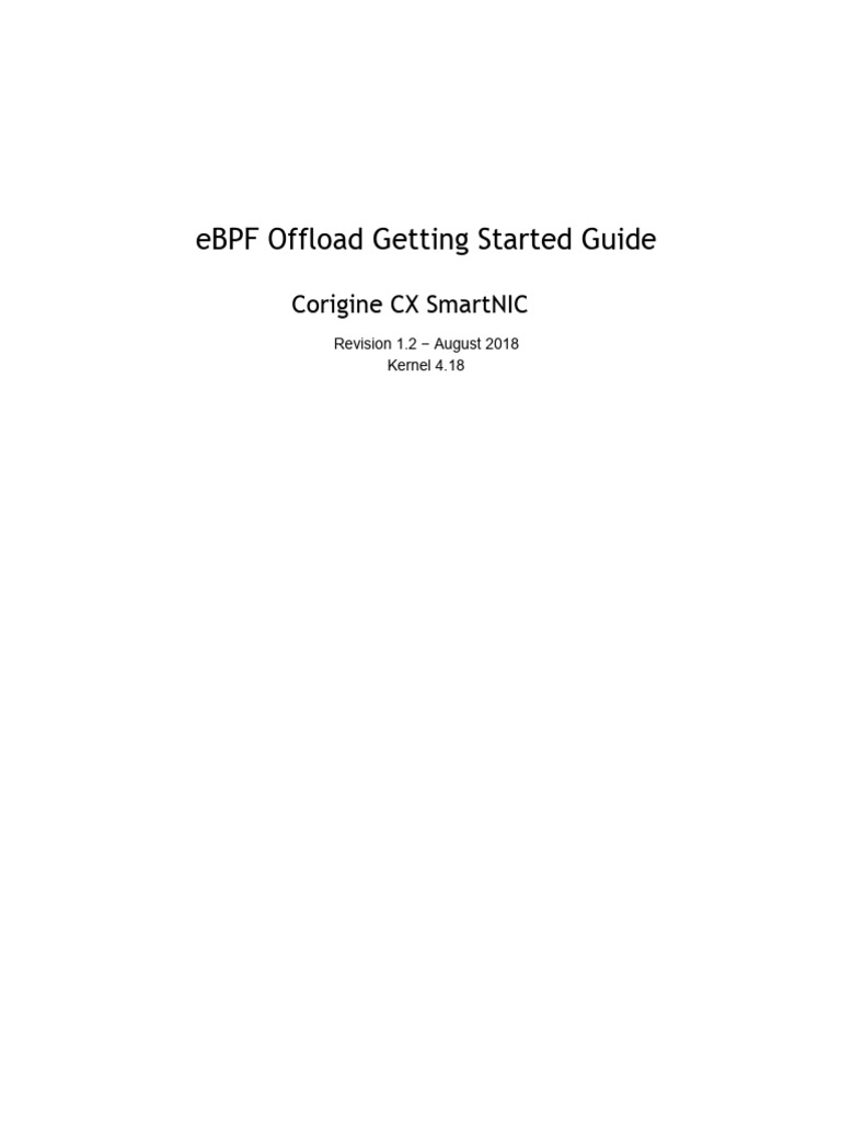 Ebpf Offload Getting Started Guide: Corigine CX Smartnic | PDF | Thread (Computing) | Software ...