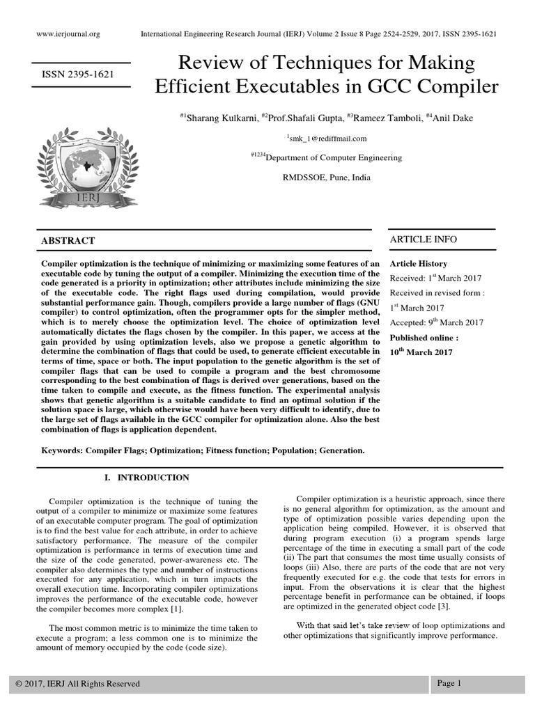 GCC Compiler Optimization Guide | PDF | Program Optimization | Control Flow