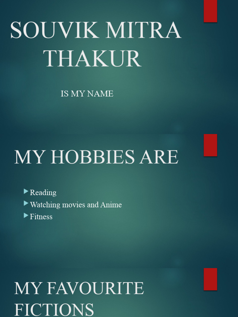 Presentation of - Myself (Souvik Mitra Thakur) | PDF | Religion & Spirituality