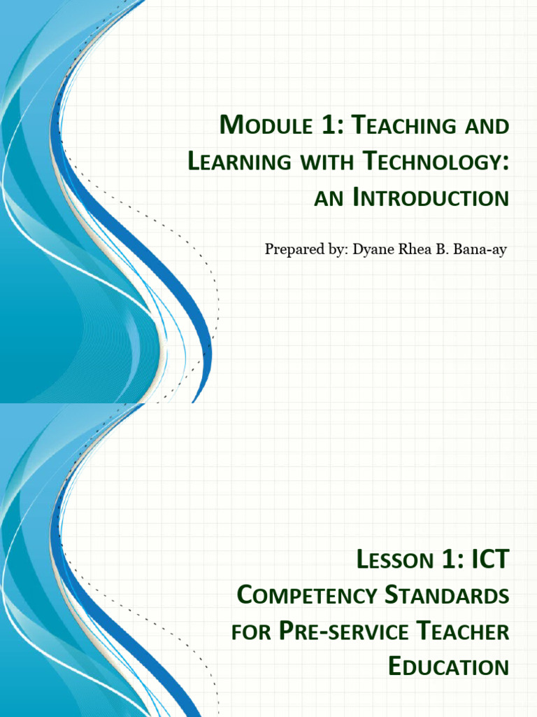 Lesson 1 ICT Competency Standards For Pre Service Teachers | PDF ...