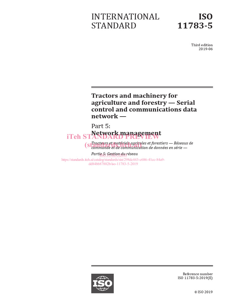 Iso 11783 5 2019 | PDF | International Organization For Standardization ...