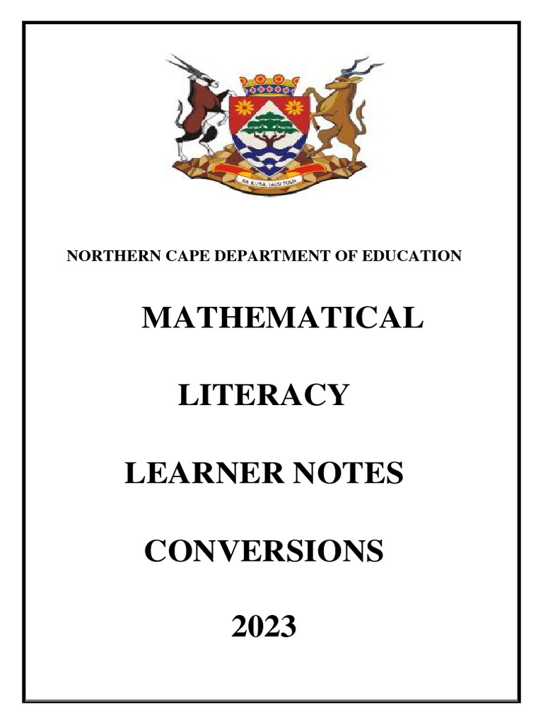 Grade 12 Maths Lit Conversions Guide | PDF | Gallon | Tablespoon