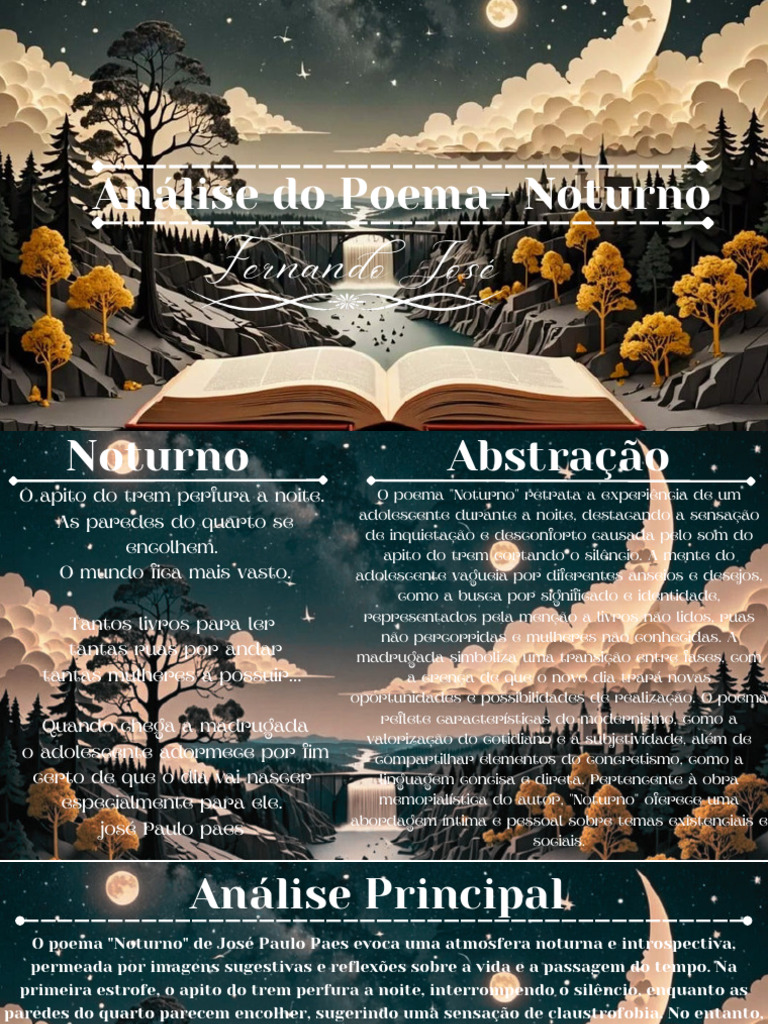 Analise poema noturno | PDF | Existencialismo | Modernismo