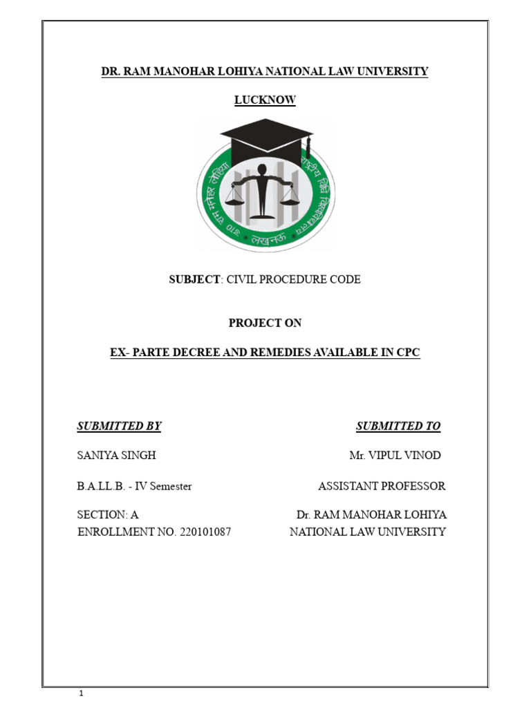 CPC Sem 4 Project | PDF | Lawsuit | Res Judicata