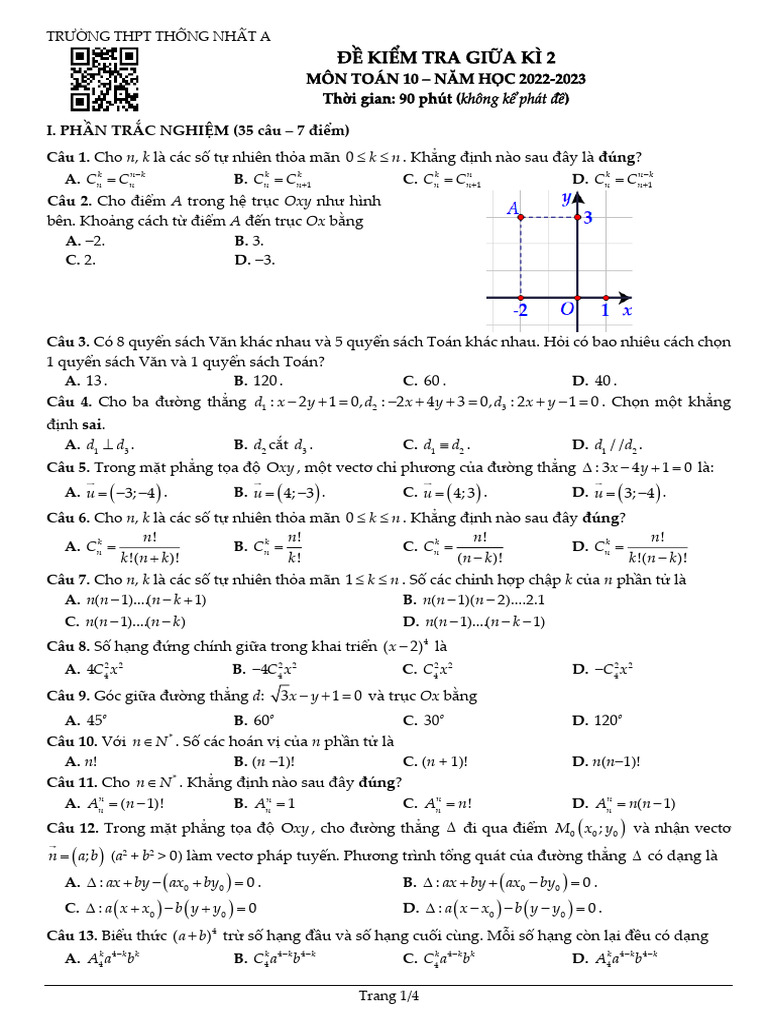 DE_KIEM_TRA_GIUA_KY_2___TOAN_10_NAM_2022_2023 | PDF
