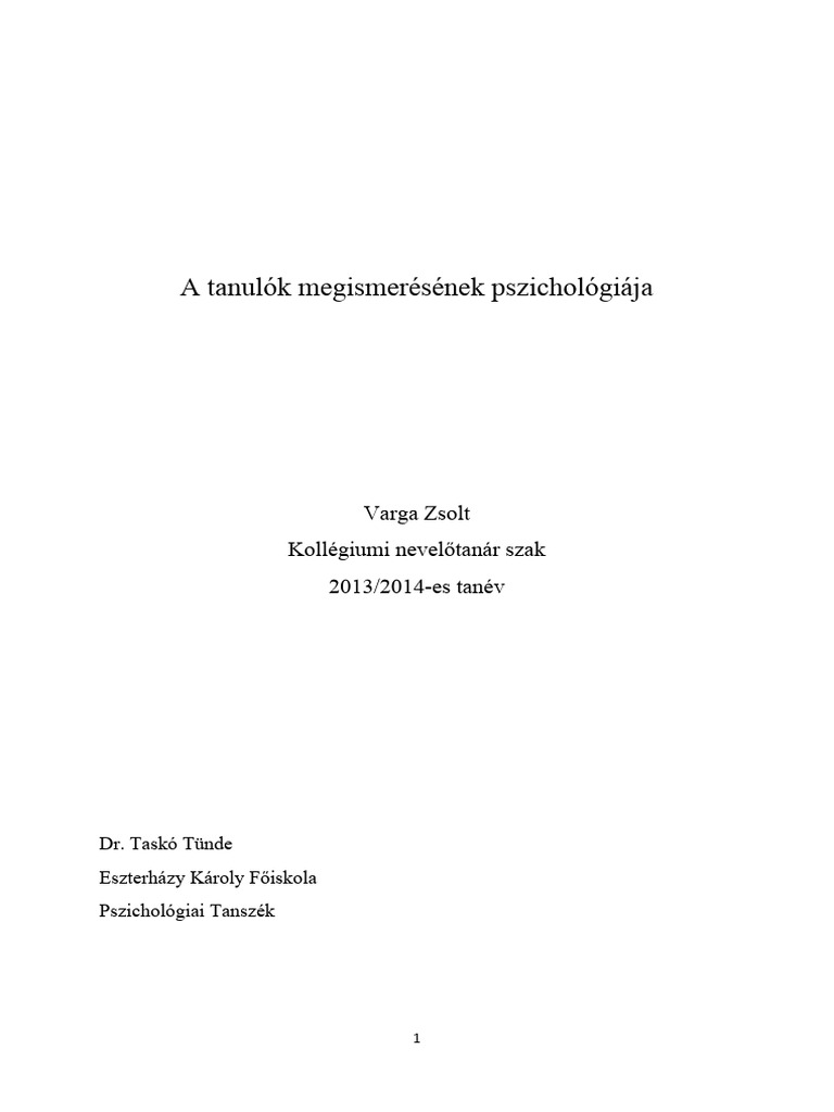 Esettanulmány-Varga Zsolt | PDF