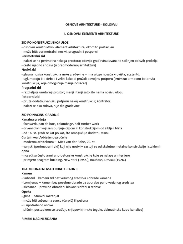 OSNOVE ARHITEKTURE | PDF