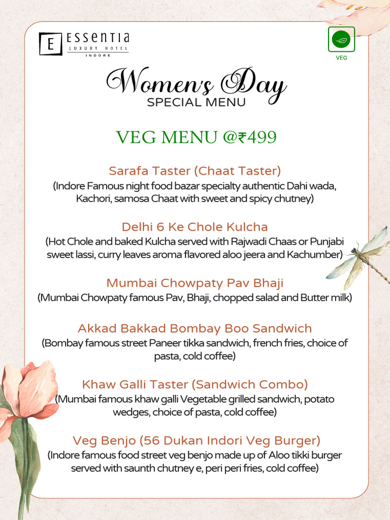 Essentia Women's Day Menu | PDF