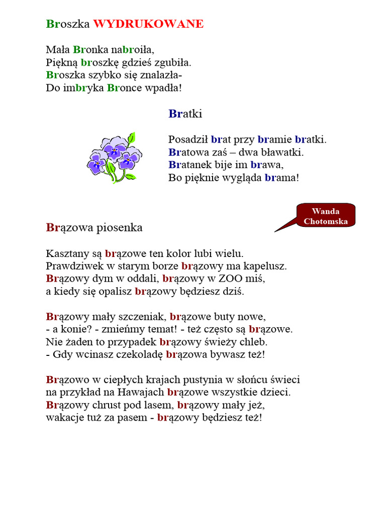 do druku wierszyki z głoską r(1) | PDF