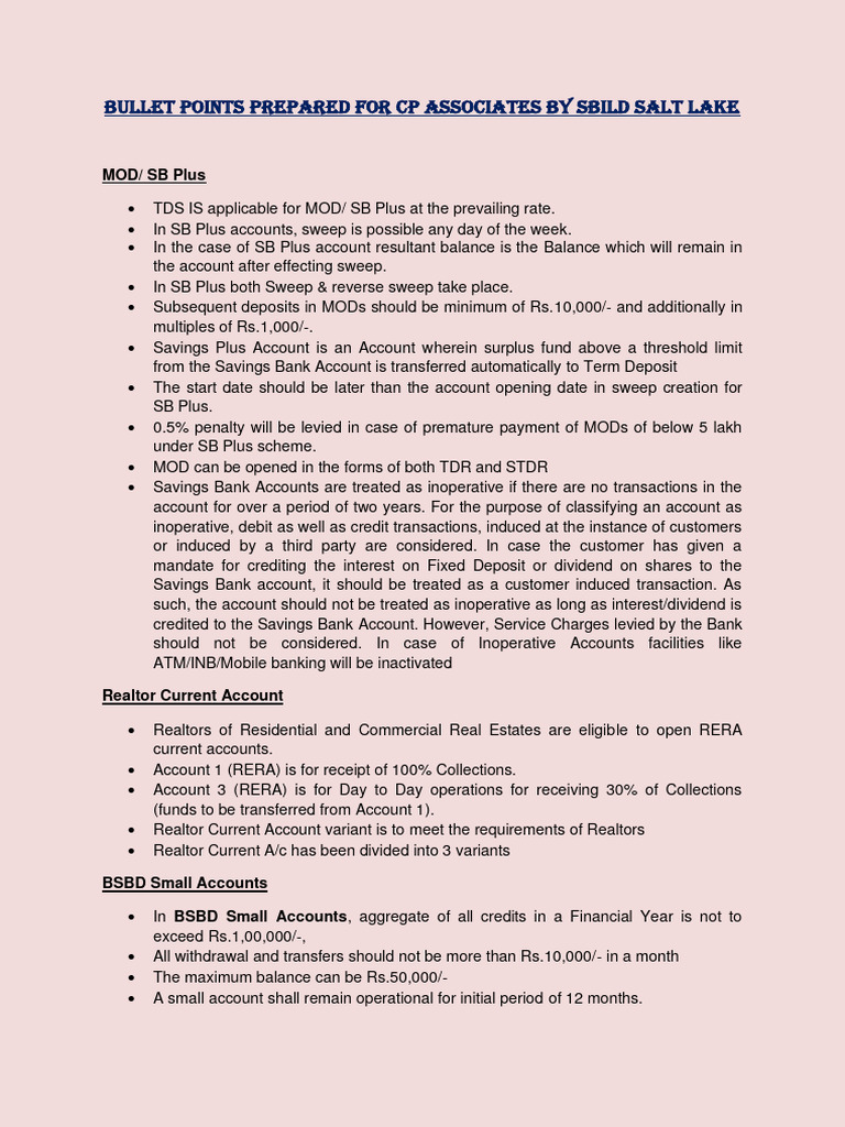 CP Associates Bullet Points | PDF | Debit Card | Automated Teller Machine