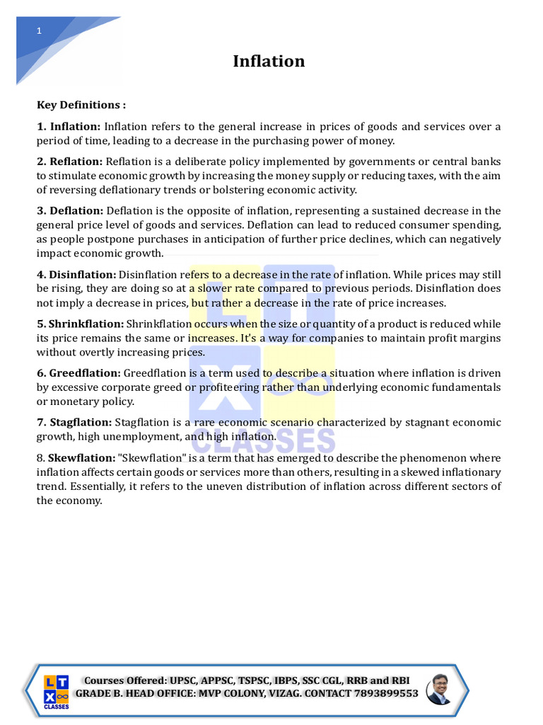 Inflation | PDF | Cost Of Living | Inflation