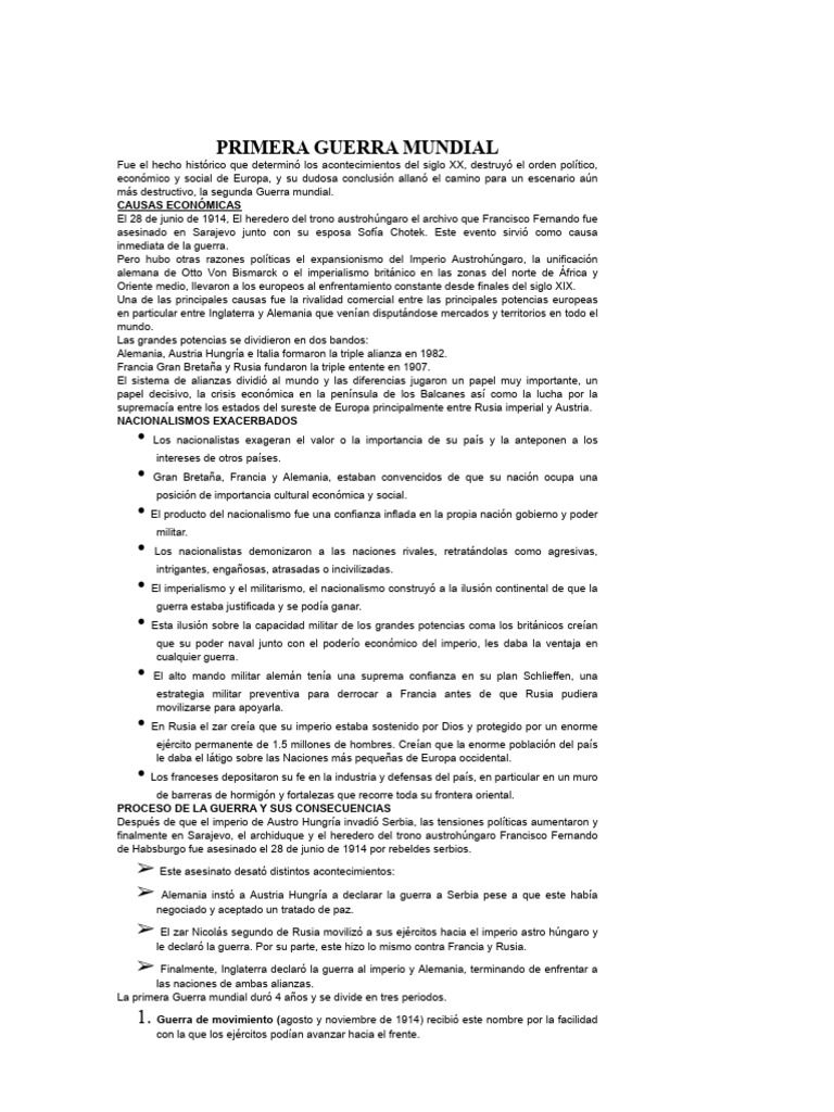 Primera Guerra Mundial | Descargar gratis PDF | Primera Guerra Mundial | imperio Alemán