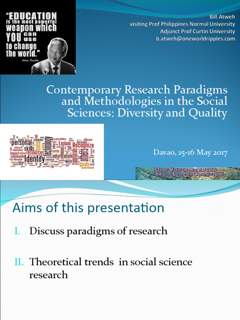 Dr. Atweh - Contemporary Research Paradigms | PDF | Knowledge | Truth