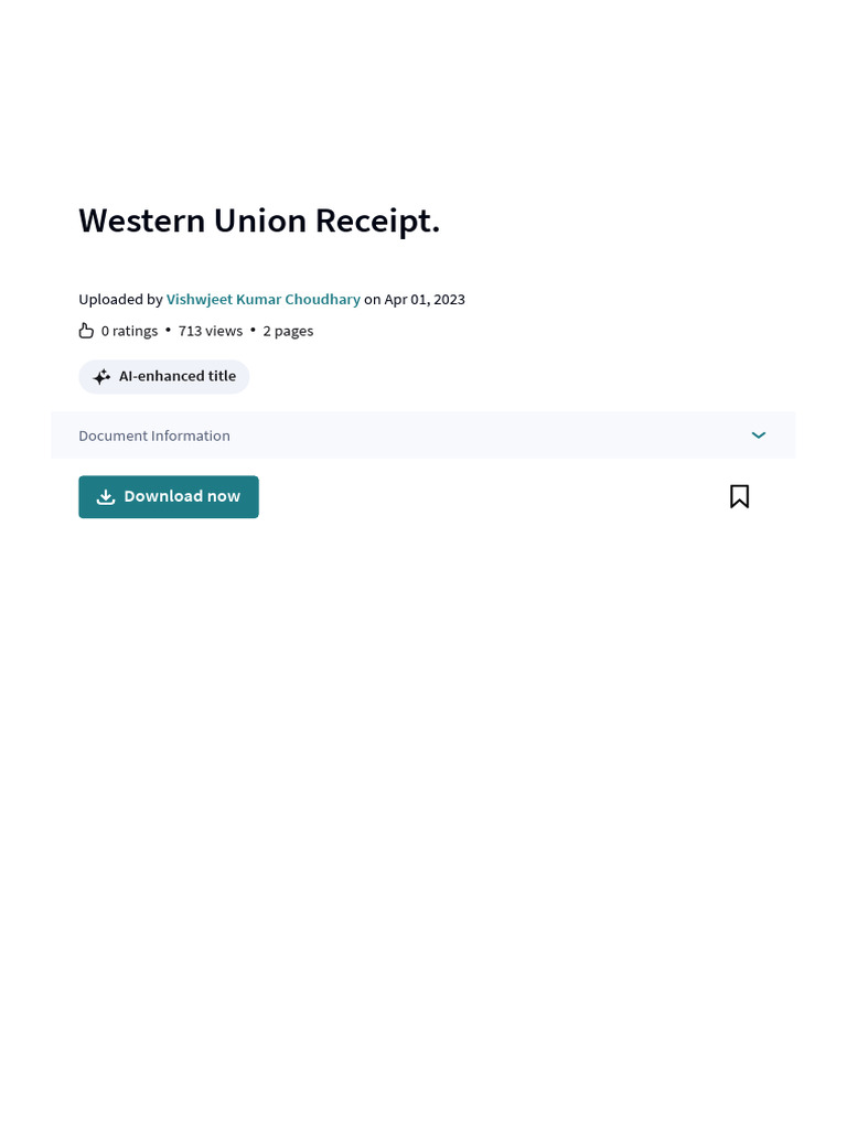 Western Union Receipt. - PDF - Legal Liability - Western Union | PDF ...