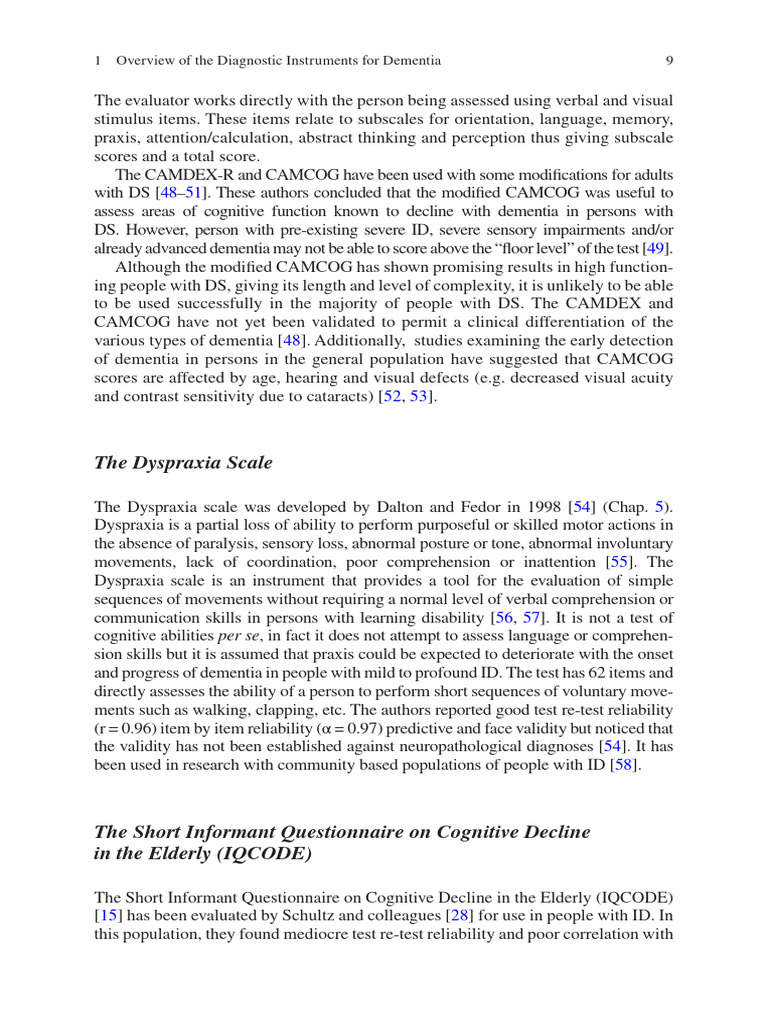 Short IQCODE for Dementia Assessment | PDF | Dementia | Attention