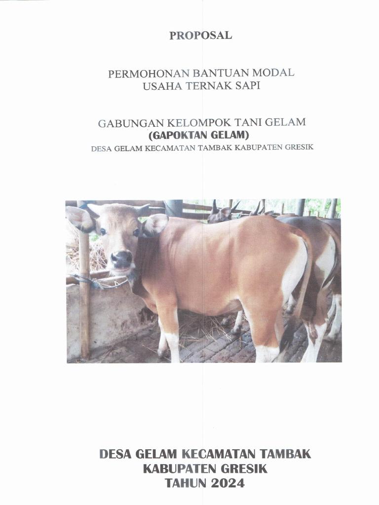 Proposak Gapoktan Sapi | PDF