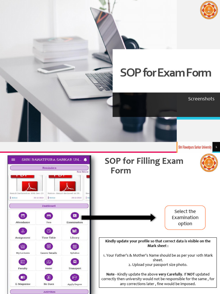 SOP _ Exam form | PDF