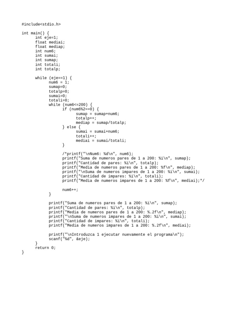 Calculo Suma de Numeros Pares e Impares Hasta 100 | PDF