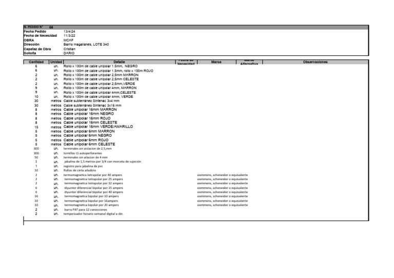 MCAF NP58 (Electricidad) | PDF | Hogar, jardinería y bricolaje