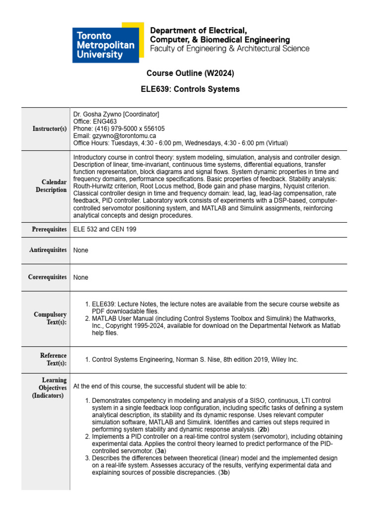 Control System | PDF | Control Theory | Applied Mathematics