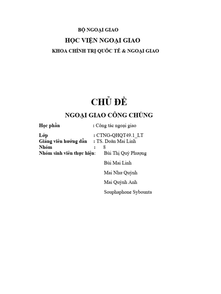 Nhóm 8 - Ngo I Giao Công Chúng | PDF