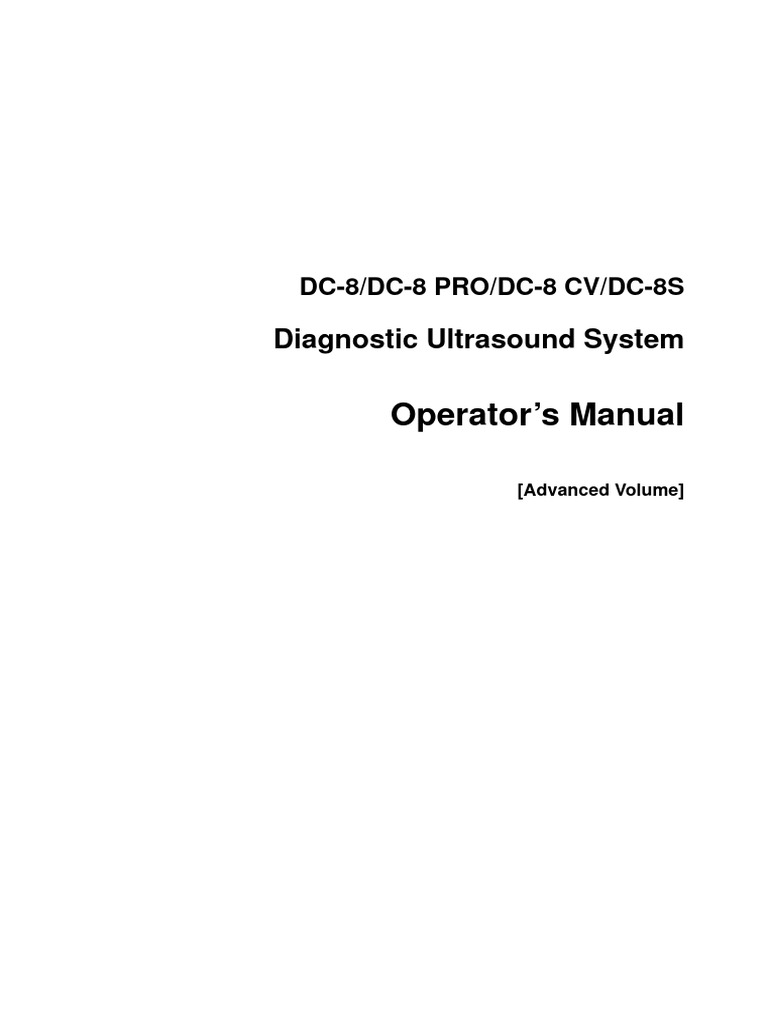 H 046 002195 01 DC 8 Operators Manual Advanced 3.0 | PDF | Menu (Computing) | Cursor (User ...