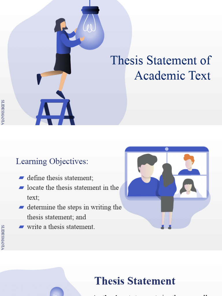 Thesis Statement of An Academic Text | PDF | Thesis