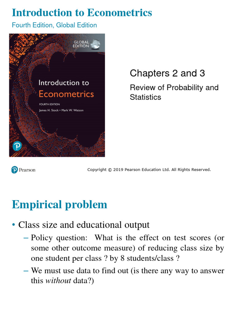 Chapter 2 & 3-Review of Probability and Statistics | PDF | Statistical ...