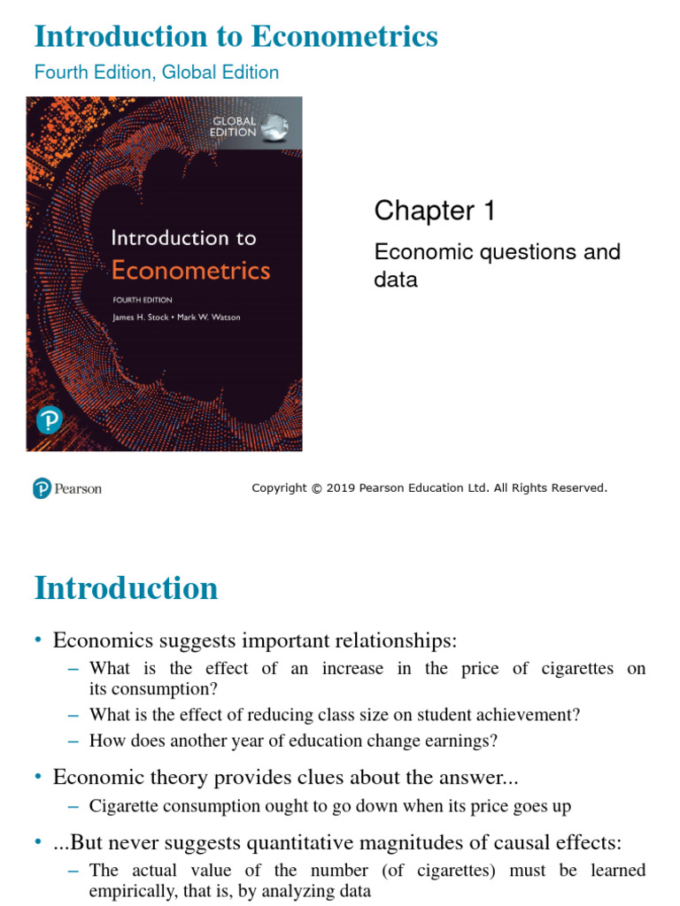 Chapter 1-Introduction - Economic Questions and Data | PDF | Experiment ...