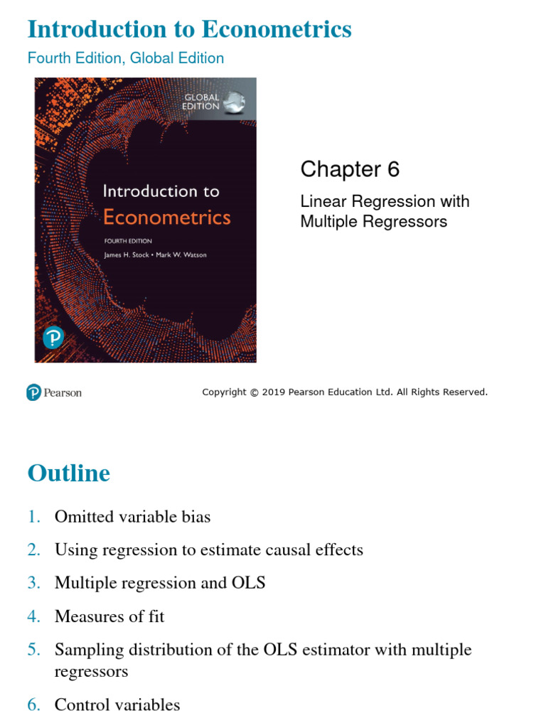 Chapter 6-Linear Regression With Multiple Regressors | Download Free PDF | Ordinary Least ...