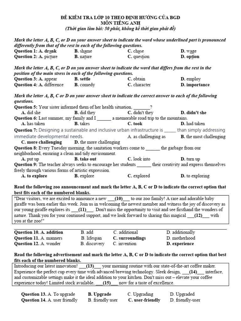G28- Phạm Thị Nương-Đề TA 10 theo form 2025 | PDF | Robot | Robotics