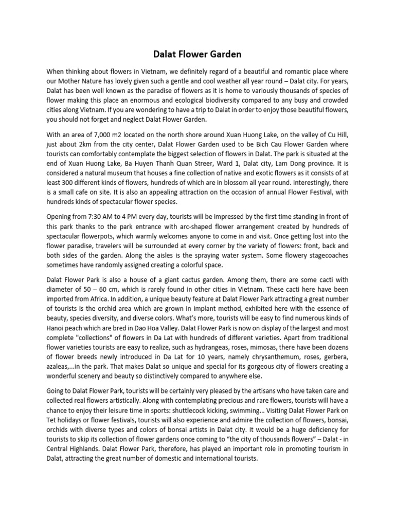 Dalat Flower Garden | PDF