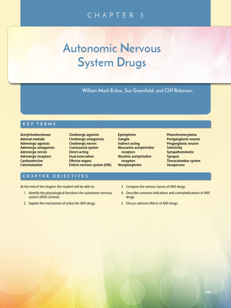PN-Chapter 5-Autonomic Nervous System Drugs | PDF | Acetylcholine | Autonomic Nervous System