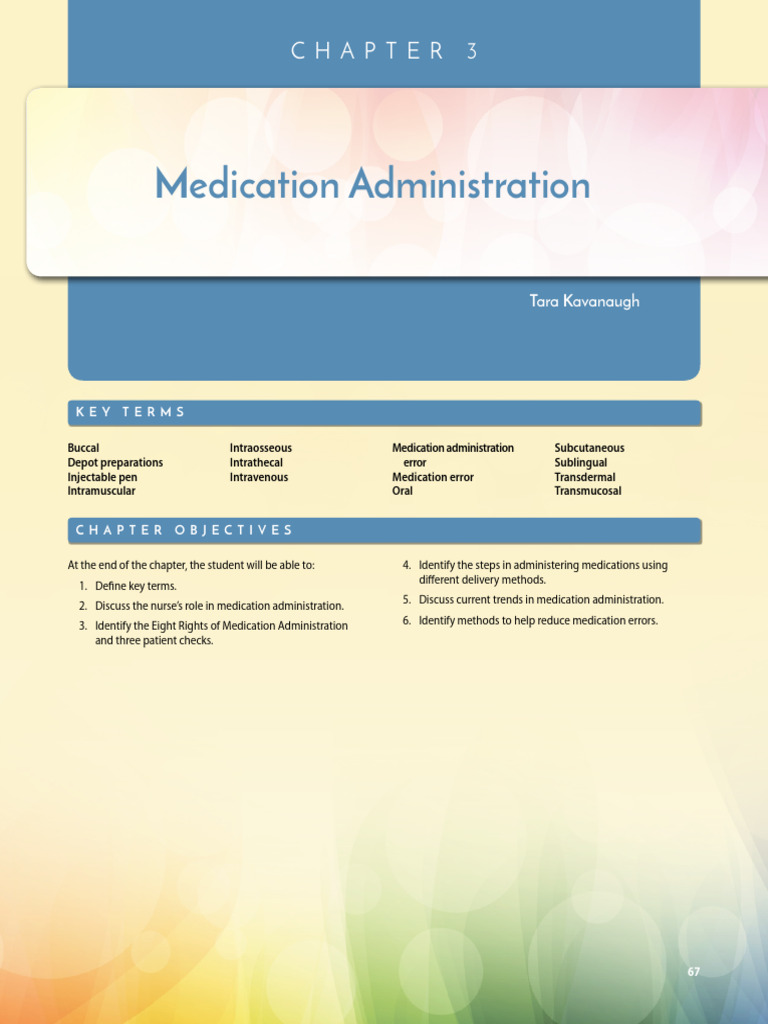 PN-Chapter 3-Medication Administration | PDF | Injection (Medicine ...