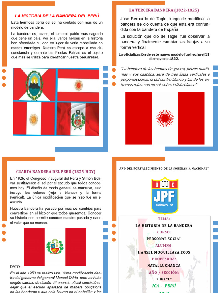 La Bandera Del Perú | Descargar gratis PDF | Símbolos nacionales | Bandera