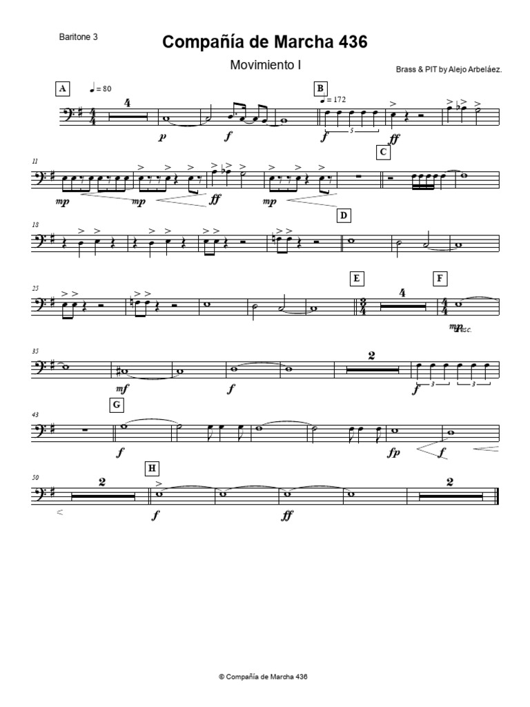 Movimiento I - Baritone 3 | PDF