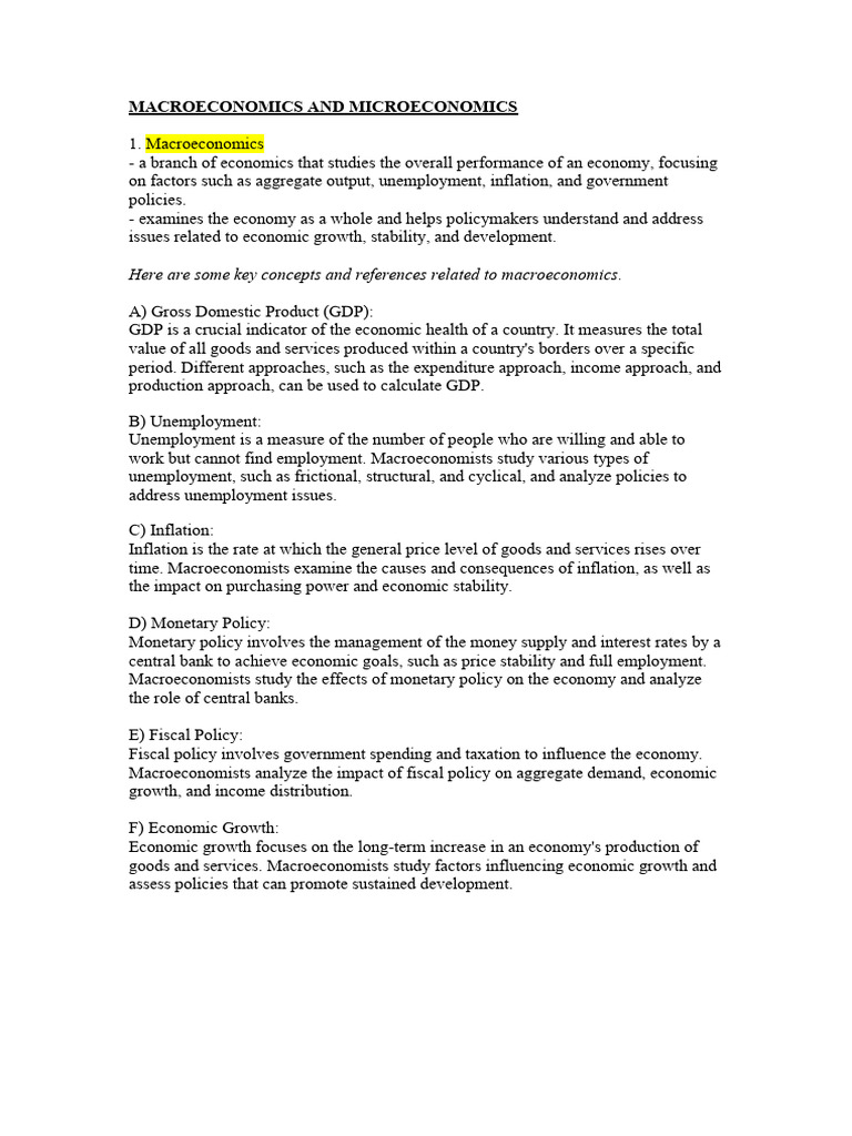 Macroeconomics vs Microeconomics Explained | PDF | Microeconomics ...