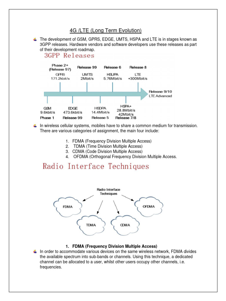LTE | PDF | Channel Access Method | Cellular Network