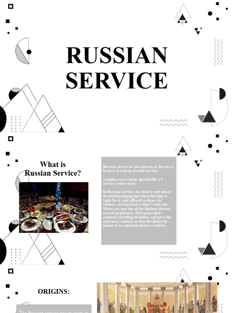 Overview of Russian Service Style | PDF