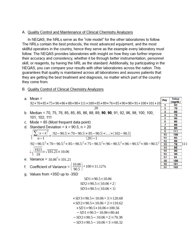 ClassyFish's Clinical Chemistry Quality Control | PDF | Sensitivity And ...