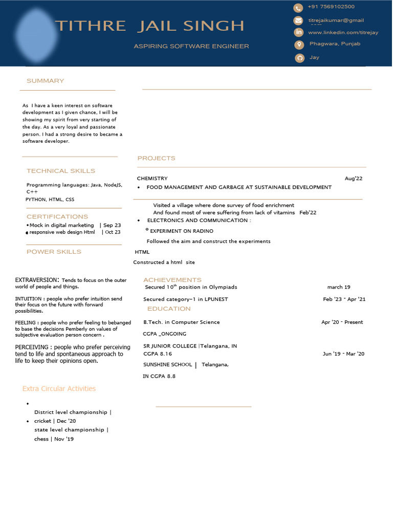 Aspiring Software Engineer Resume | PDF | Computing | Software Engineering