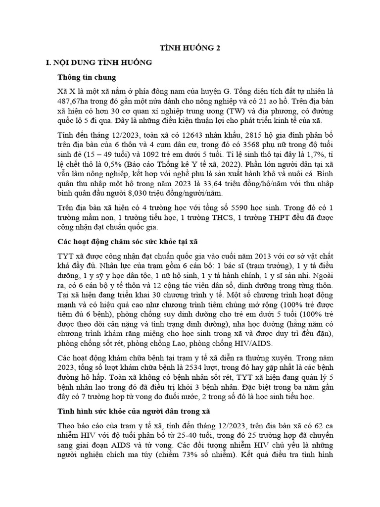 Tinh Huong SBL 2 - Lap KHYT | PDF