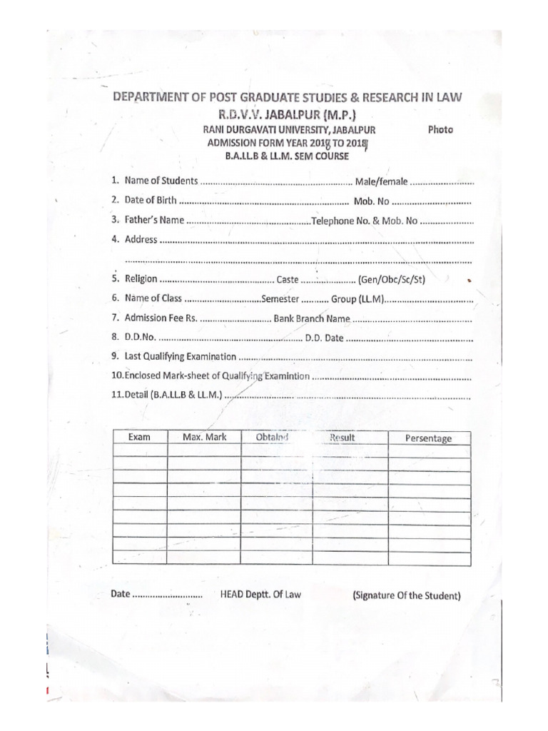Department of Post Graduate Studies & Research in Law | PDF
