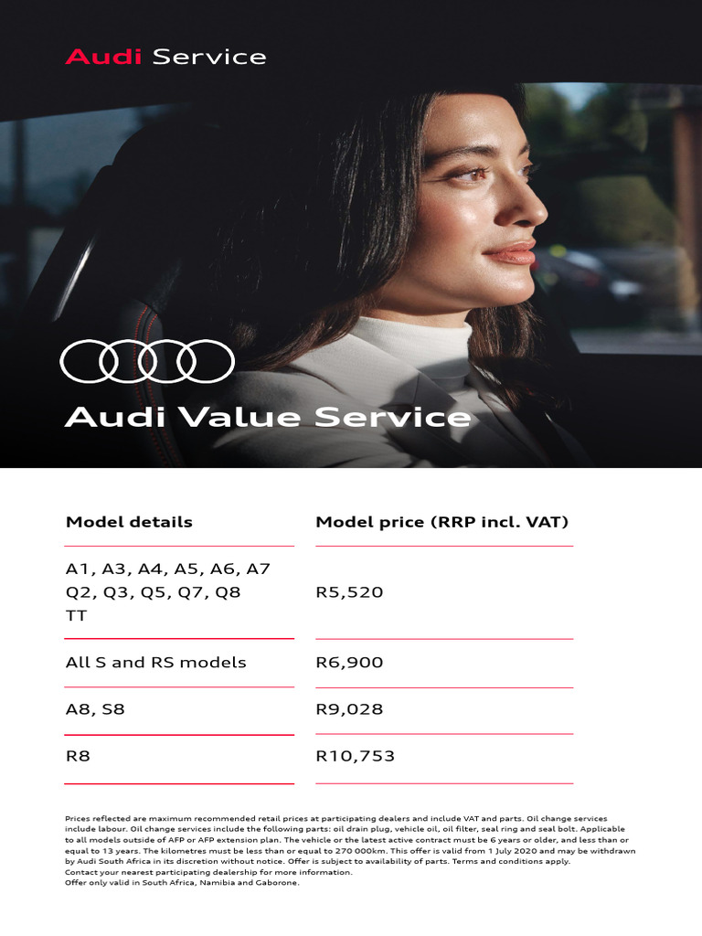 Audi Value Service Comparison 2023 01 New | PDF